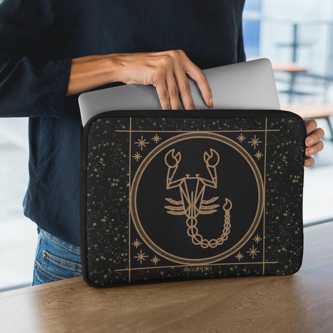 Scorpio Laptop Sleeve, Zodiac Astrology Tech Case, Protective Cover Bag ...