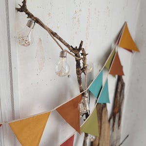 Handmade Triangle Pennant Banner, Cotton Fabric Bunting, Personalized ...