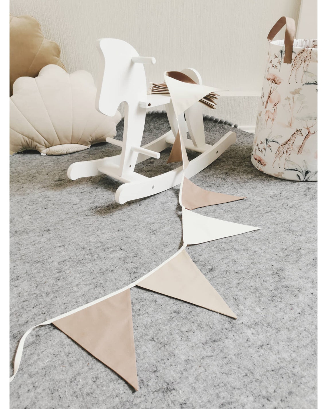 Earth Tone Bunting With Name, Cotton Flags for Wedding, Room Wall Decor ...