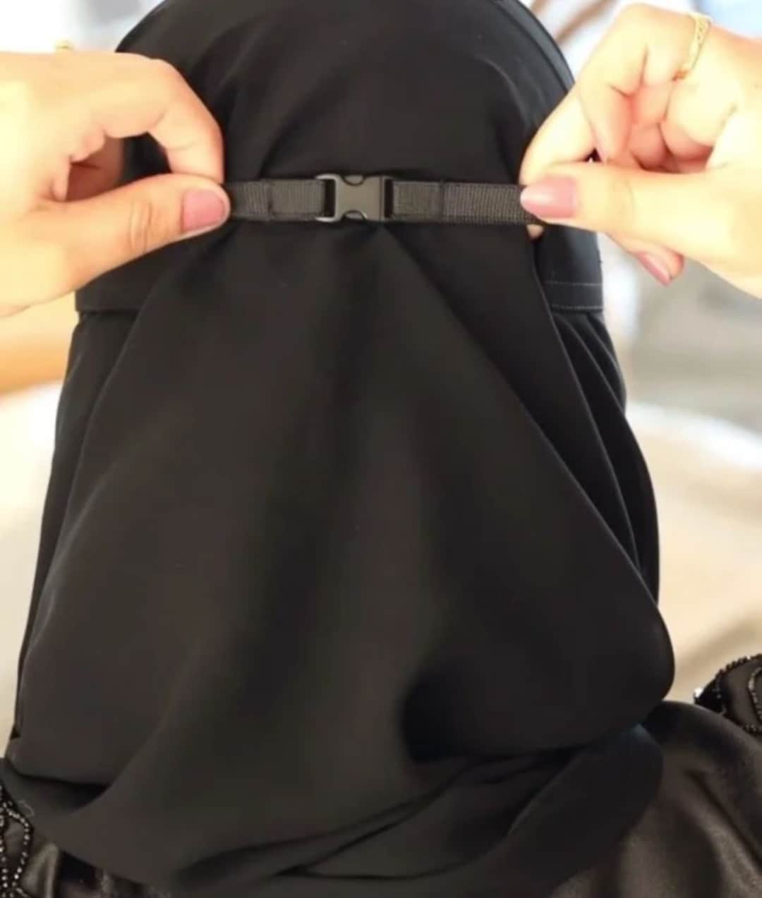 Saudi Style Niqab With Snap , Niqab, Niqab Veil, Bedoon Essm , Headache ...