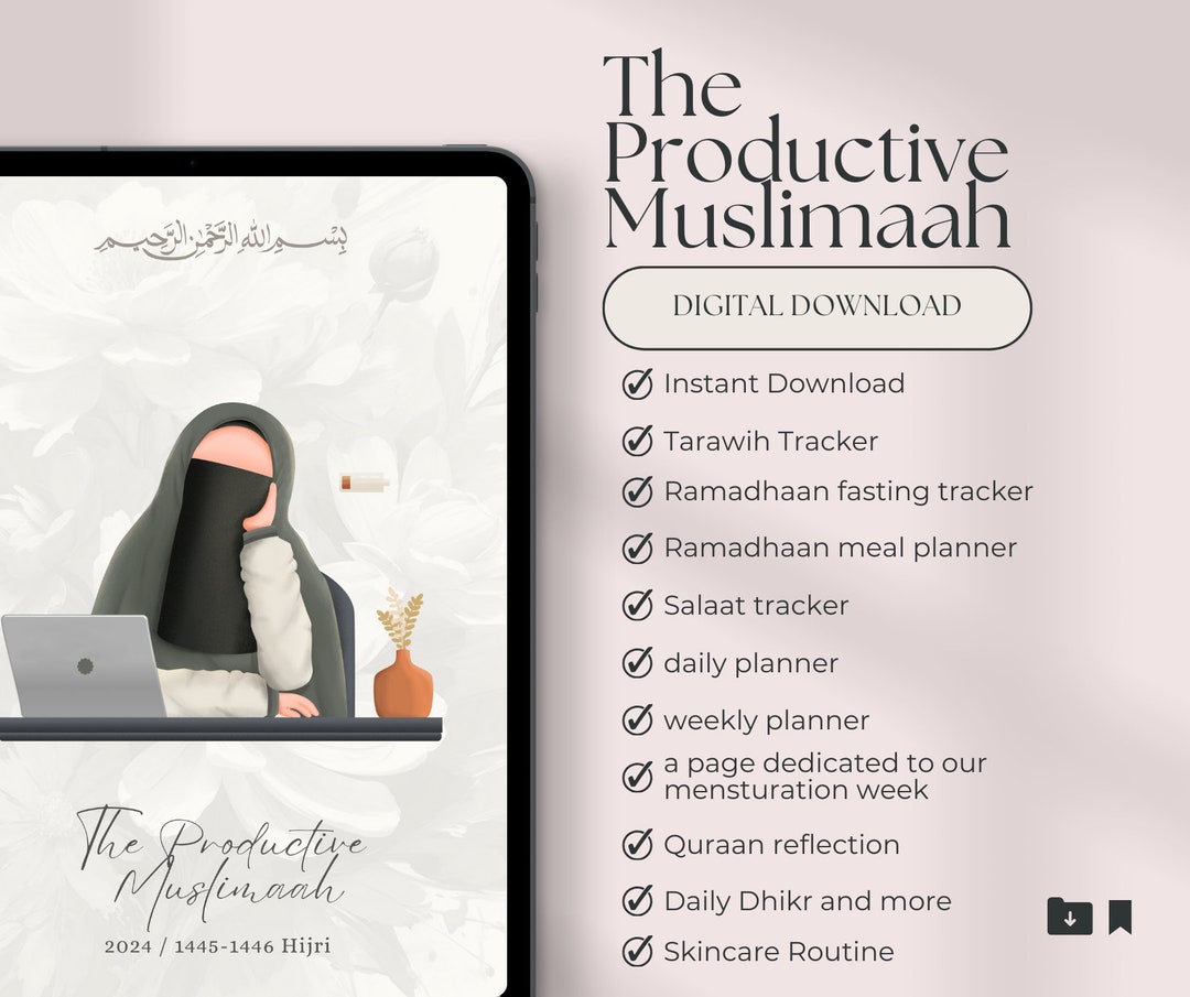2024 Trending Muslimah Daily Planner Islamic Productivity Spiritual ...