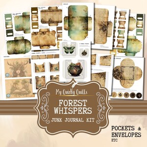 Forest Junk Journal Kit Printable Pages | Green Forest Witch Journal ...