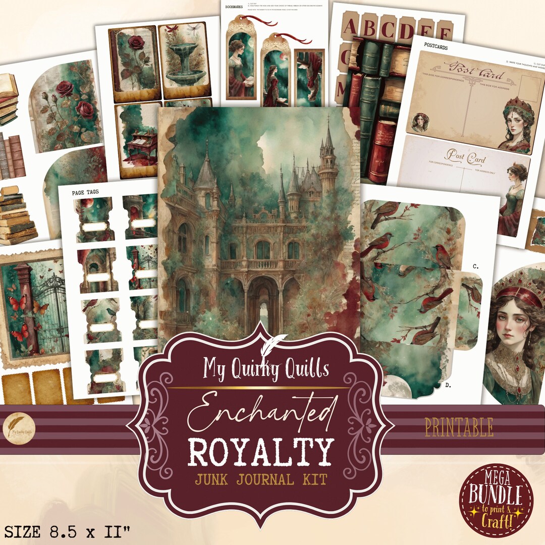 Enchanted Royalty Junk Journal Kit | Scrapbooking Ephemera | Forest ...