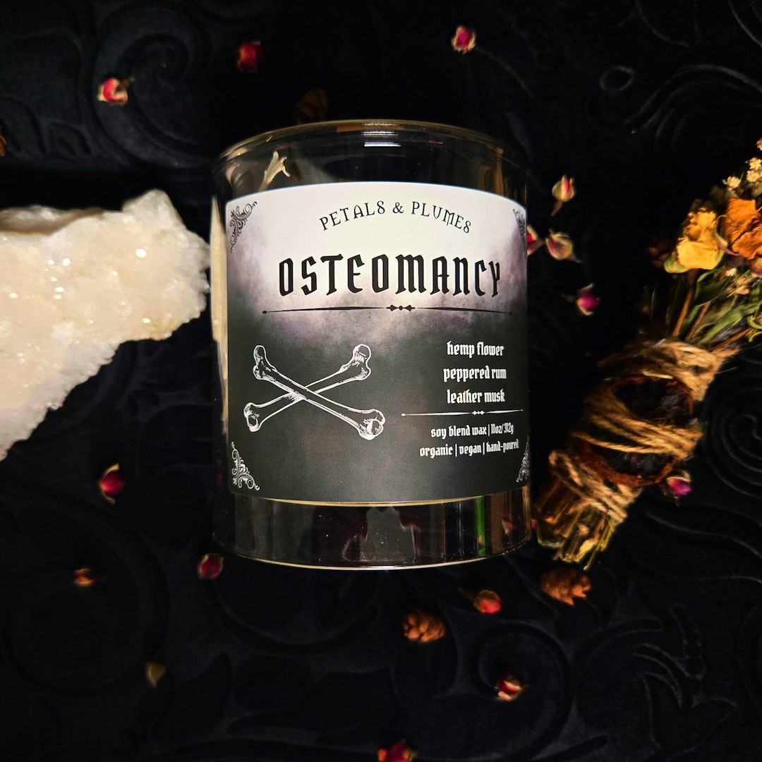 Osteomancy – Peppered Leather – Dusty Miller – Pagan Divination Candle ...
