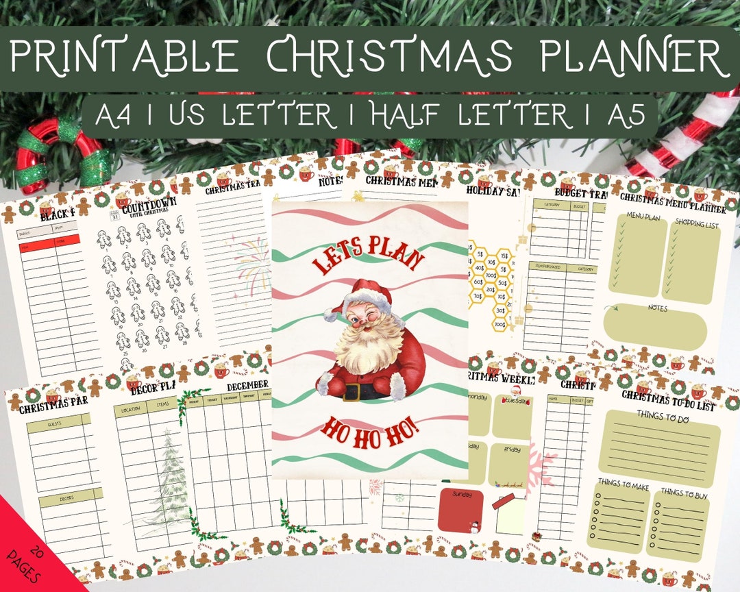 Printable Christmas Planner Cute Christmas Planner Christmas - Etsy