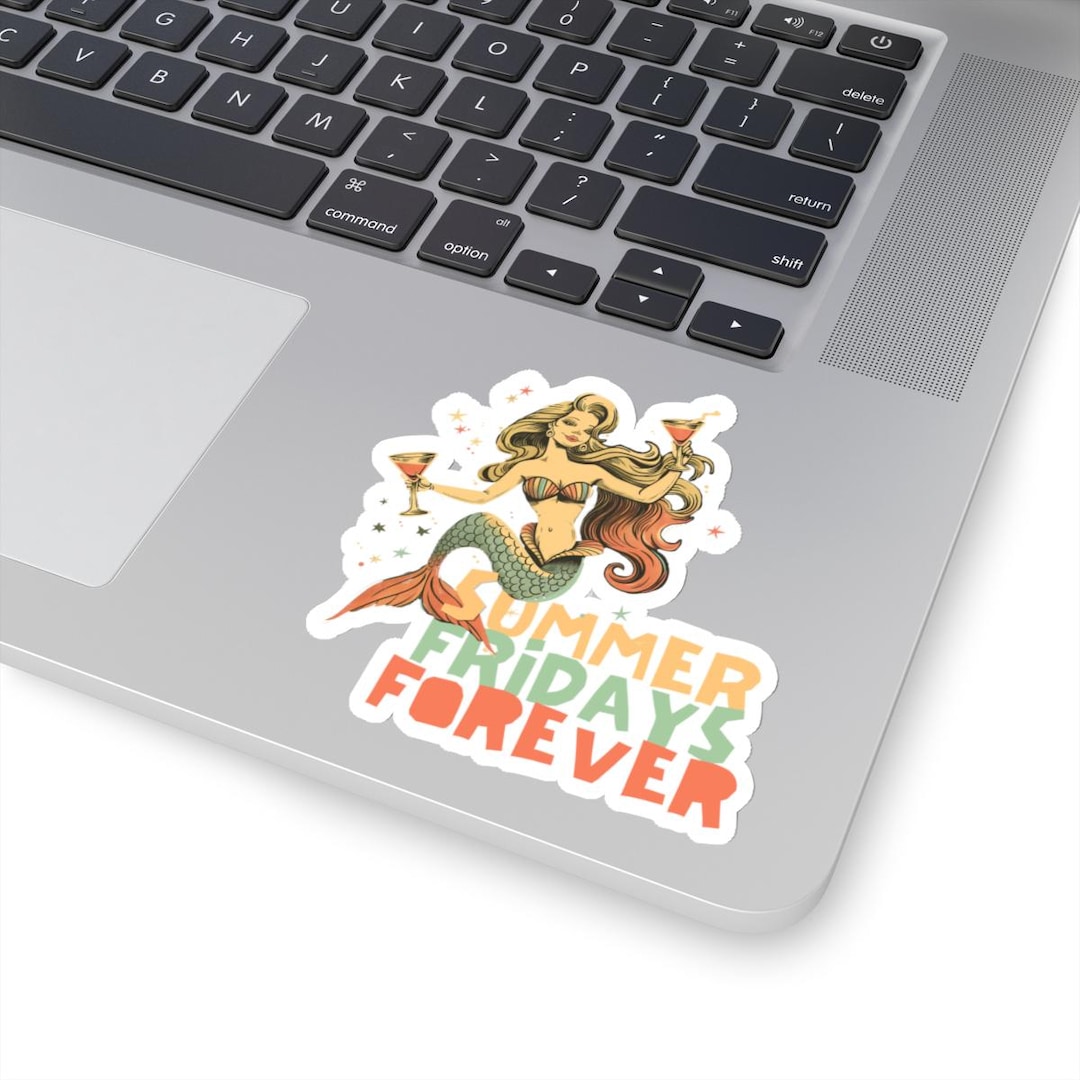 Summer Fridays Forever Mermaid Sticker | Beach Vibes Decal | Cute ...