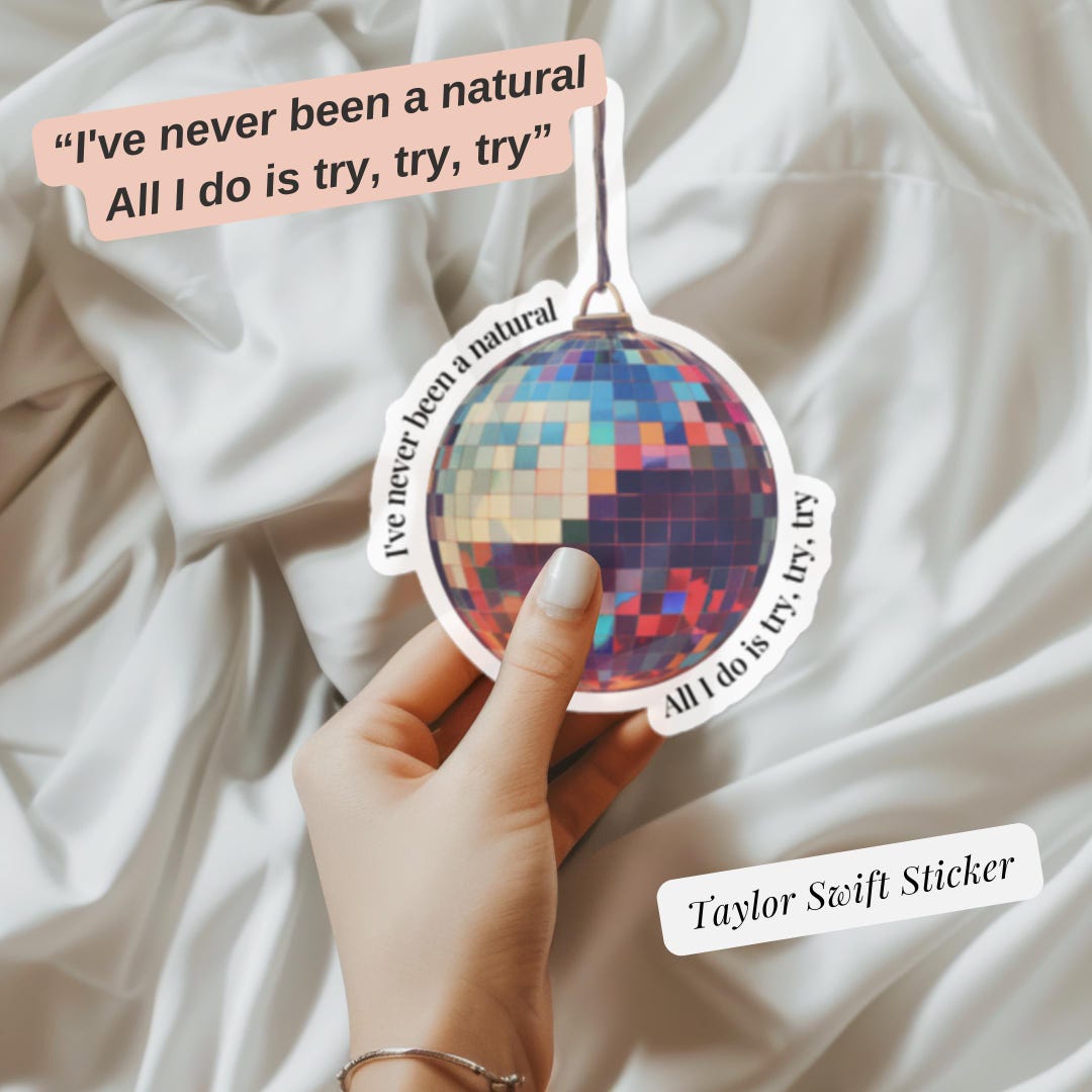 Swiftie Disco Ball Sticker With Taylor Swift Lyrics | Eras Tour Merch ...