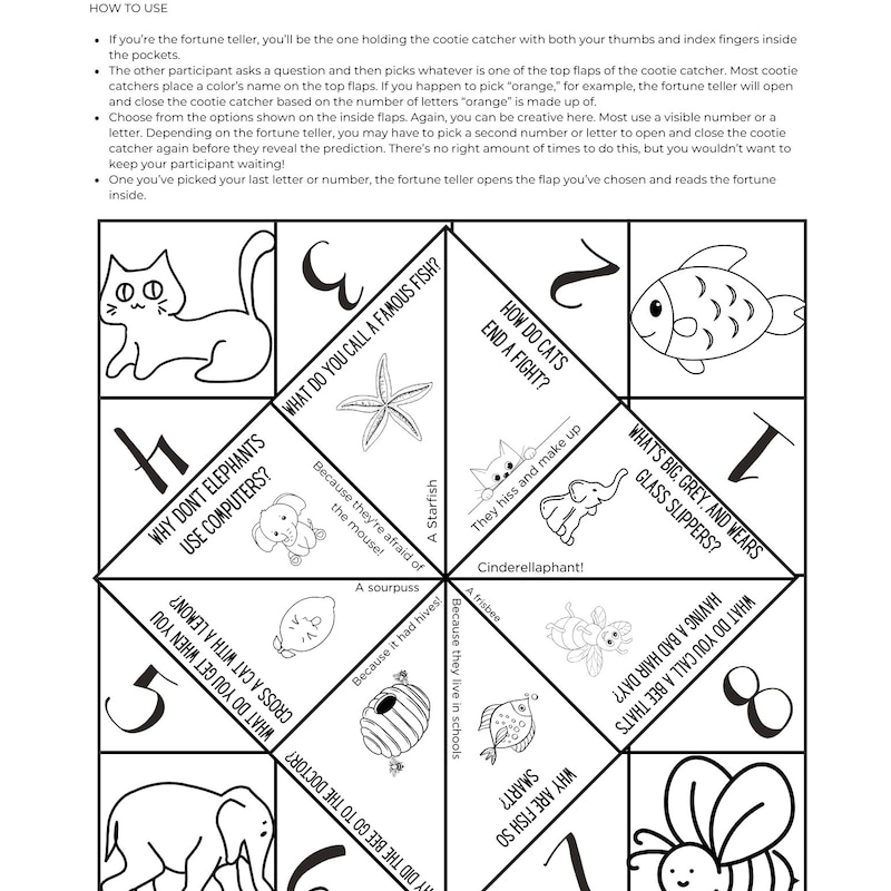 Cootie Catcher - Etsy