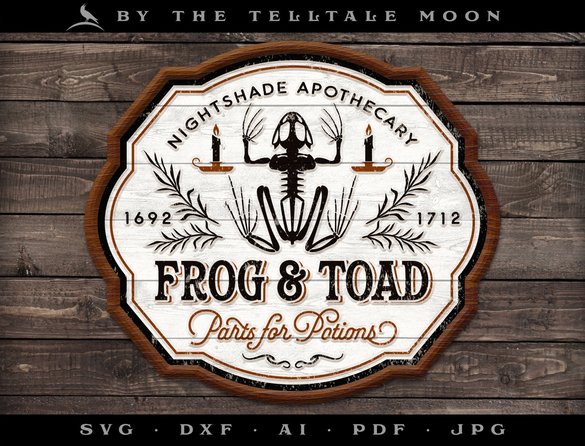 Apothecary Label SVG: Frog and Toad Potion Sign (digital File) - Etsy