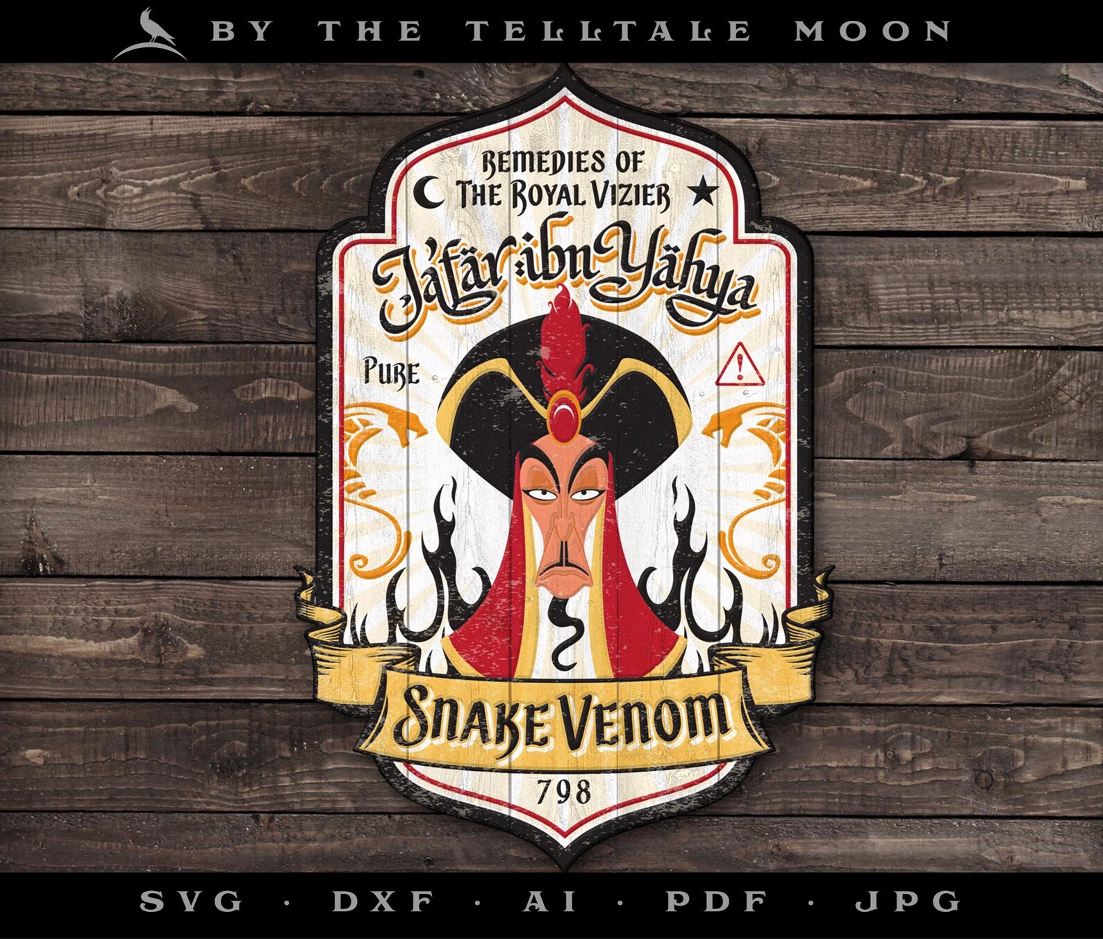 Royal Vizier Snake Venom Sign Art: Jafar-inspired Label (digital ...