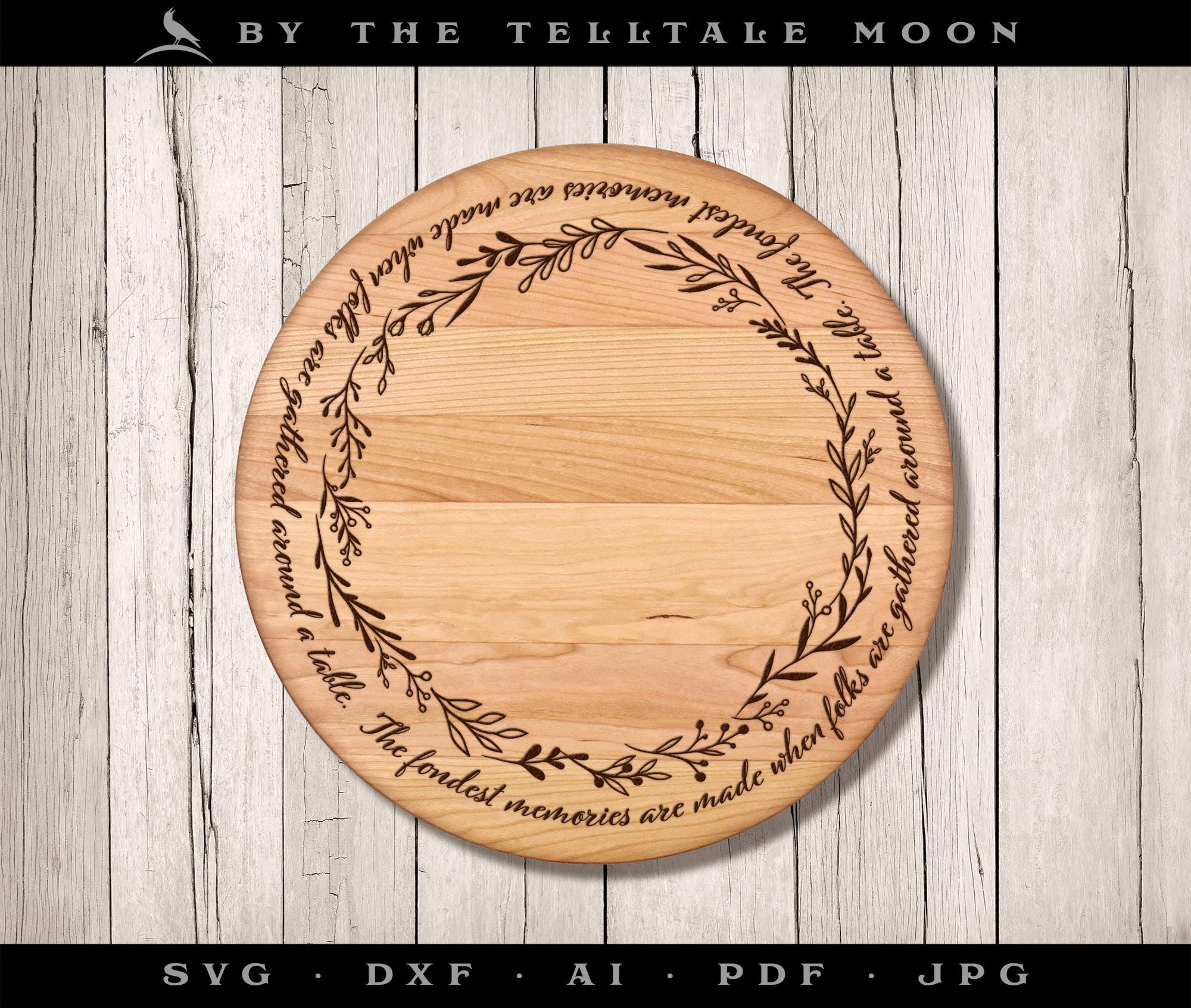 Cutting Board Script Designs: Seamless Laser Etch Files (digital File ...