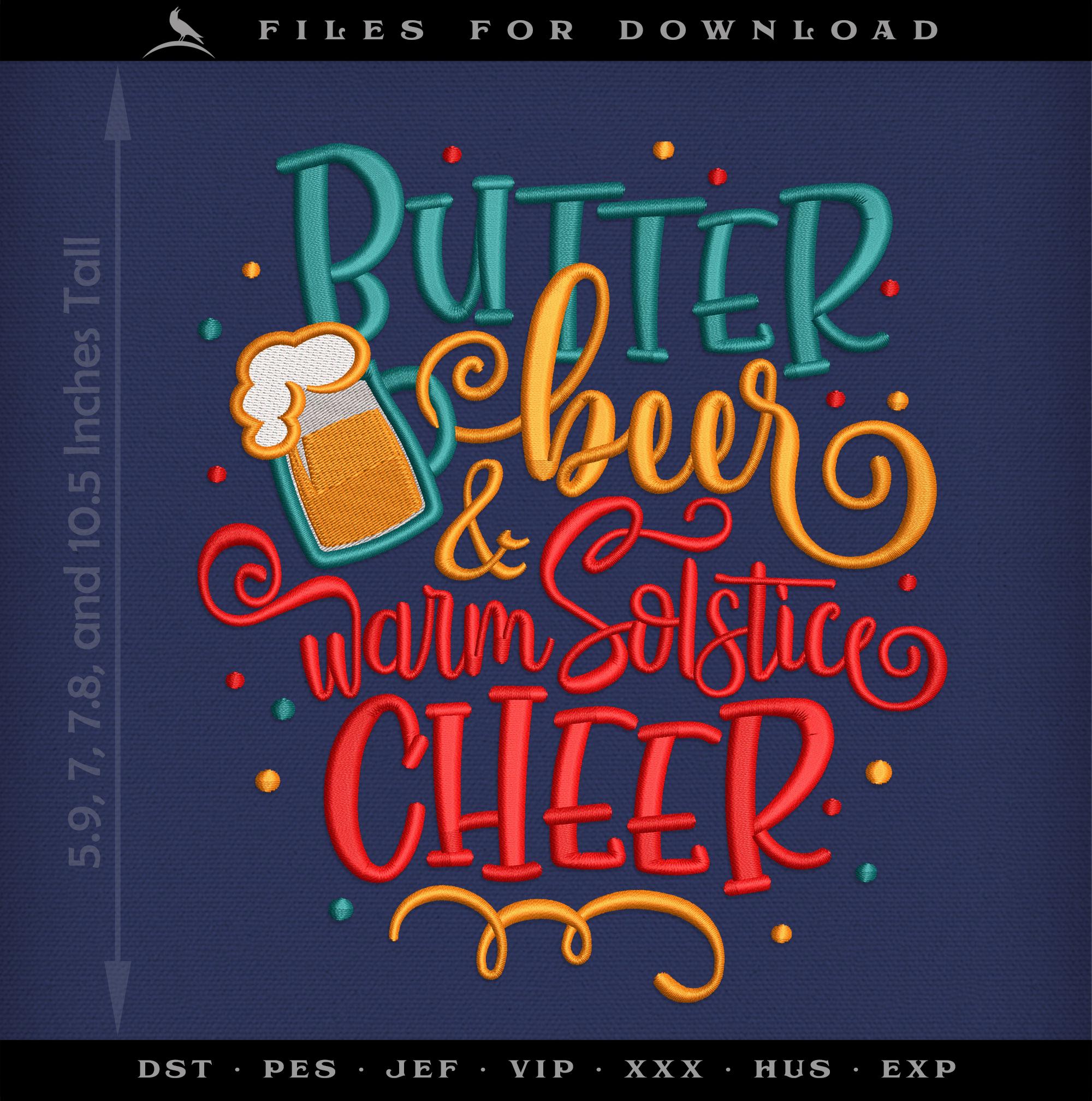 Solstice Cheer Embroidery Design: Winter & Summer (digital File) - Etsy