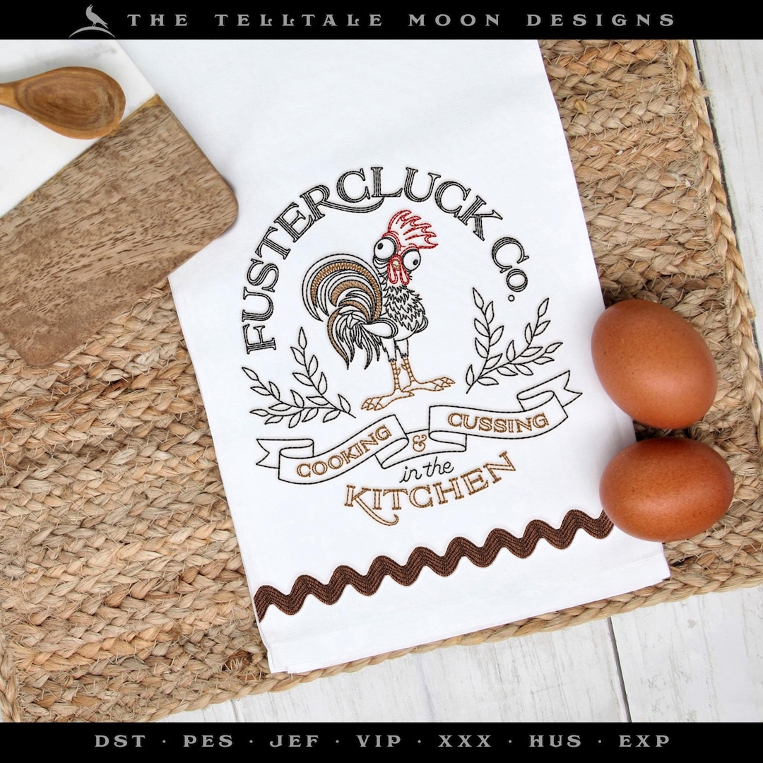 Embroidery: "fustercluck Kitchen" Doodle Stitch - Seven Sizes 5 to 12 ...