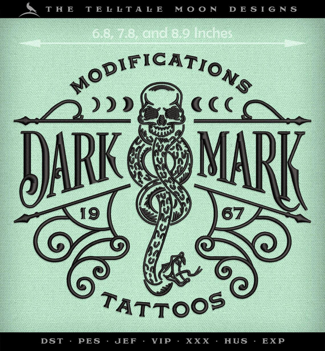 Embroidery: Dark Mark Tattoos & Mods - 7, 8, and 9 Inches - One Thread ...