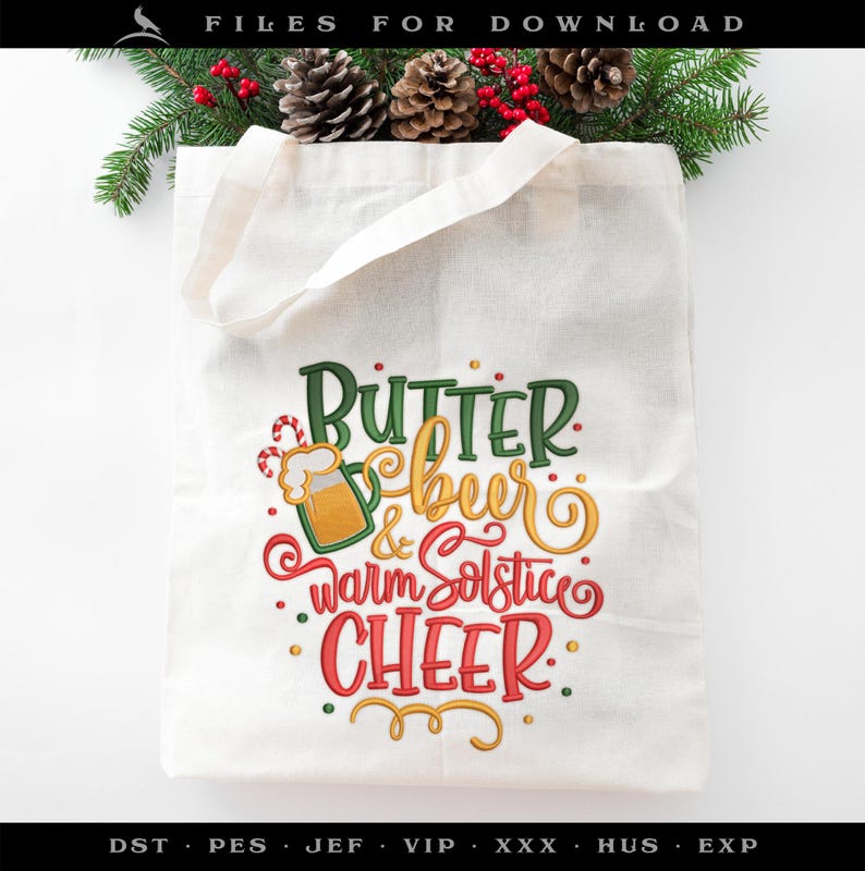 Solstice Cheer Embroidery Design: Winter & Summer (digital File) - Etsy