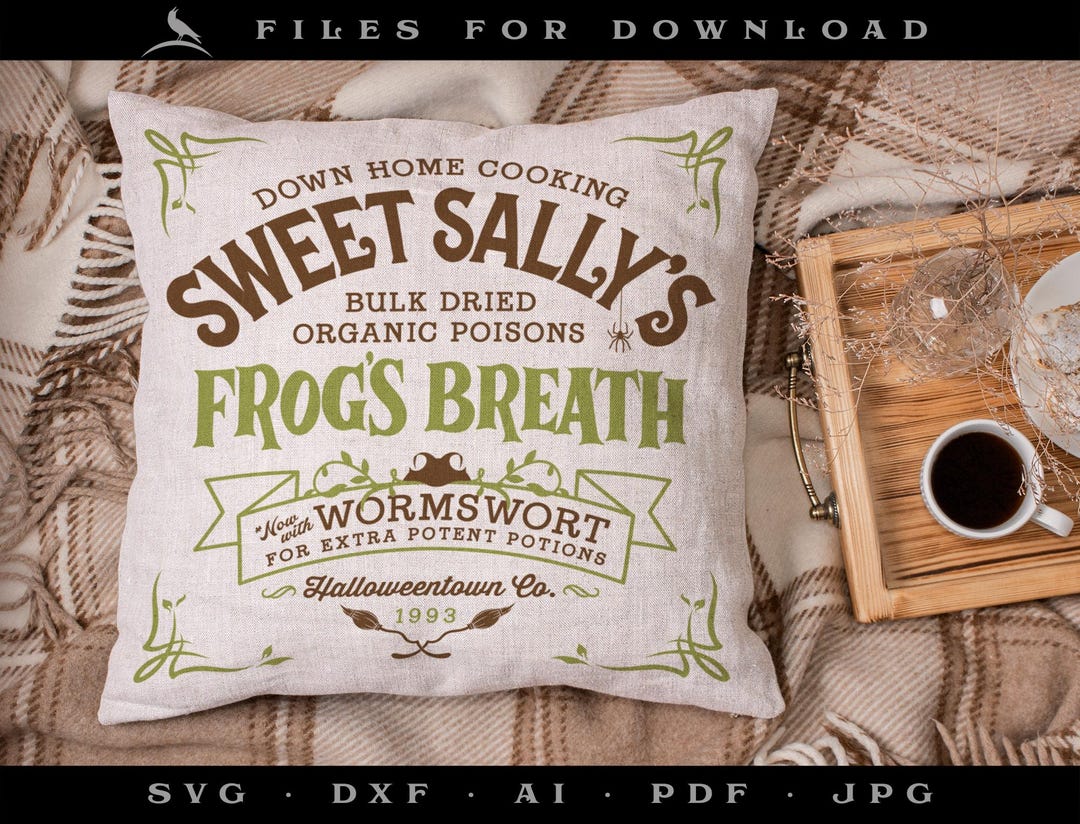 Halloween Town 'frog's Breath' Feed Sack Design (digital Download) - Etsy