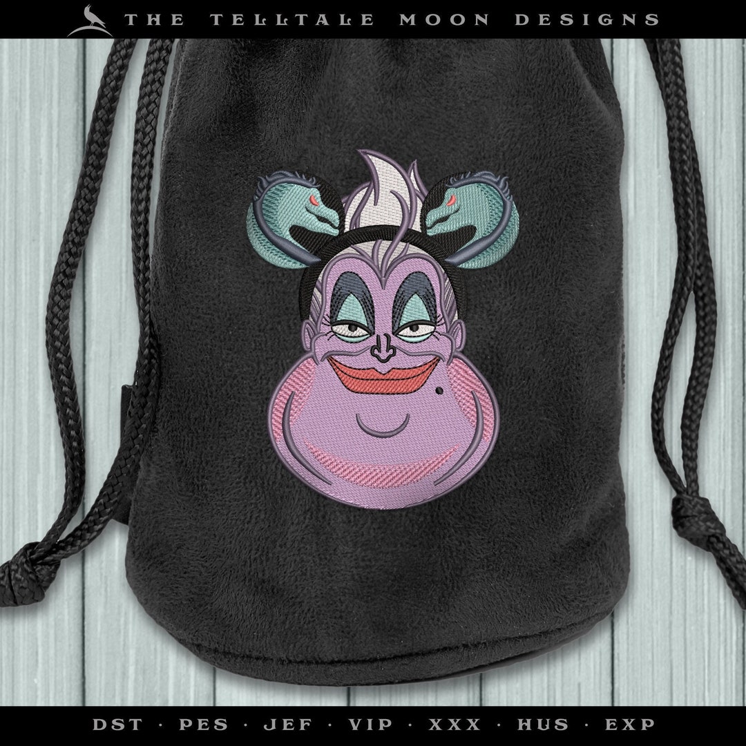 Embroidery: Sea Witch With Eel Ears - 4, 5, and 6 Inch Sizes - Etsy