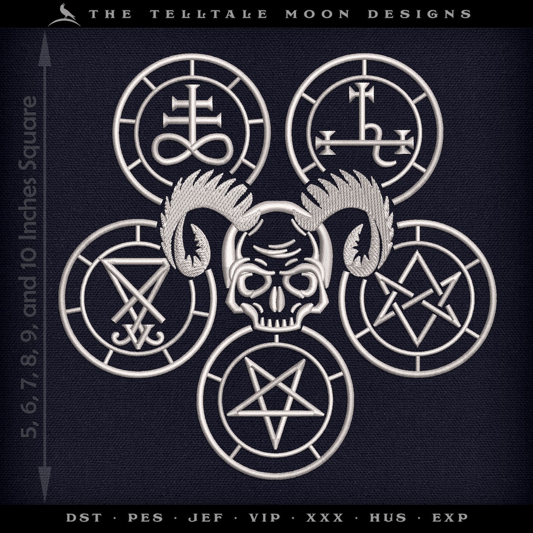 Embroidery: Witchcraft Sigils - Six Sizes Between 5 and 10 Inches - One ...