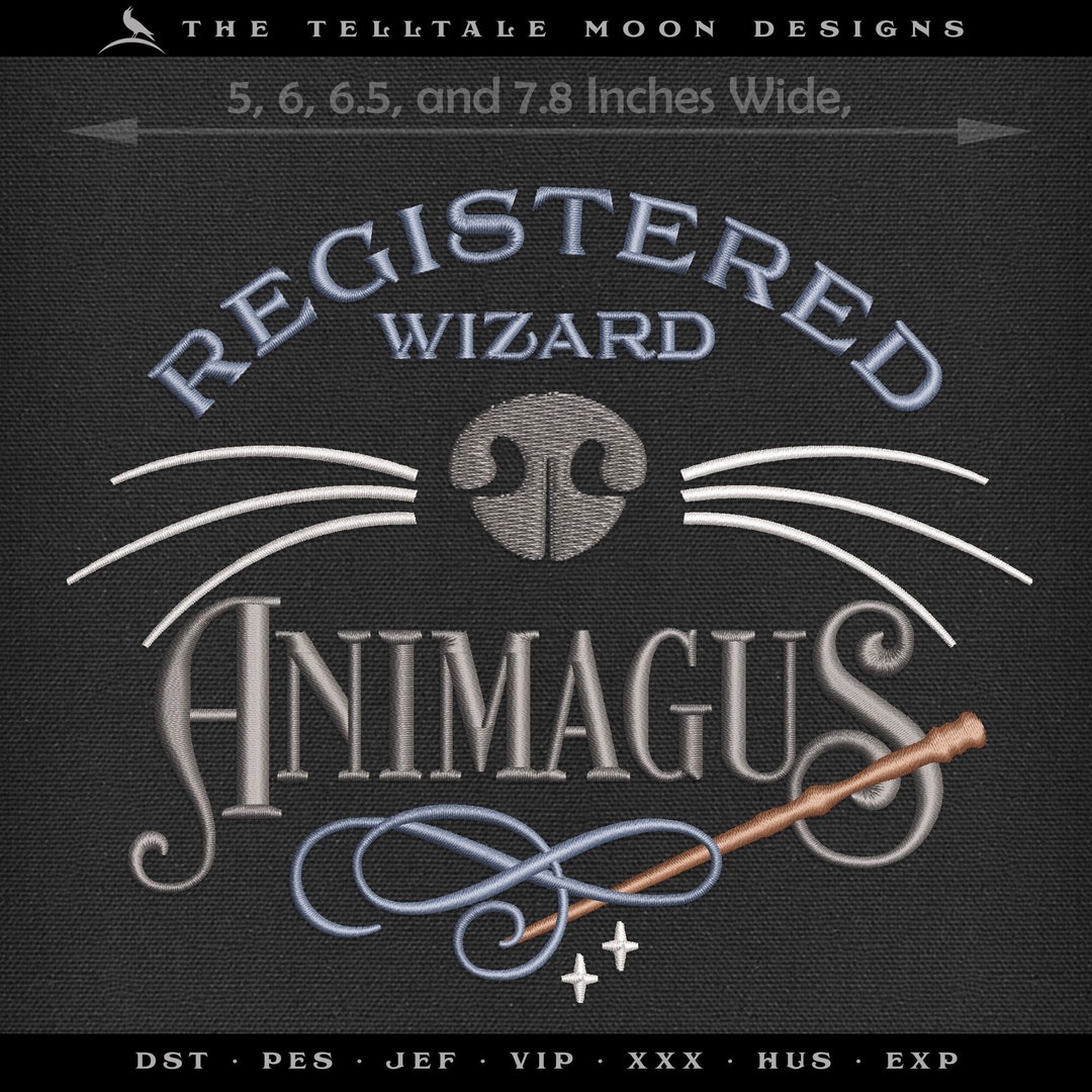 Wizard Animal Embroidery Design: Animagus Theme (digital File) - Etsy