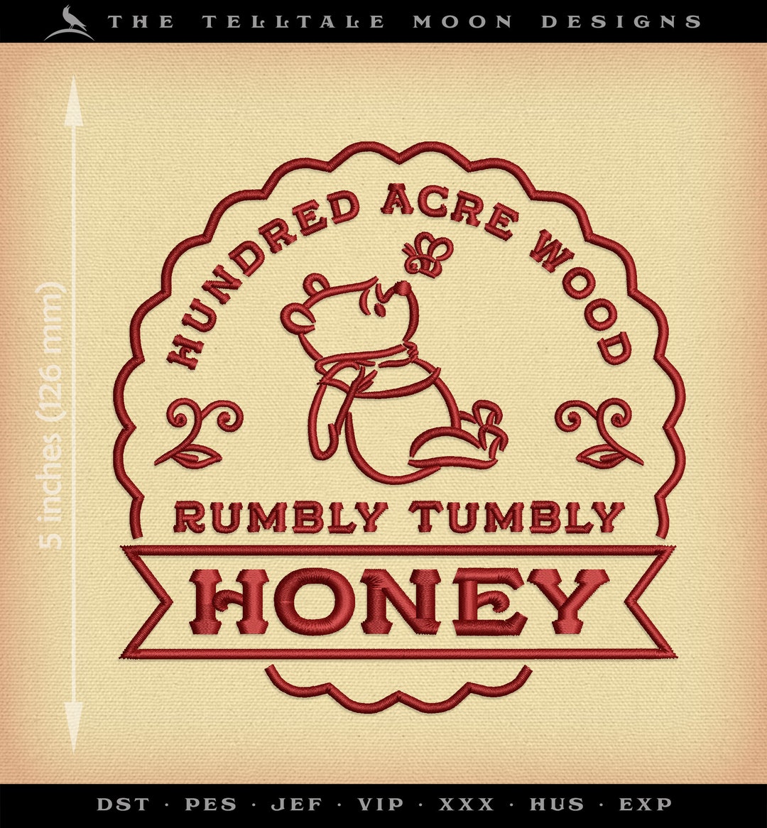 Embroidery: "rumbly Tumbly" Labels - 4 and 5 Inch Versions - Etsy