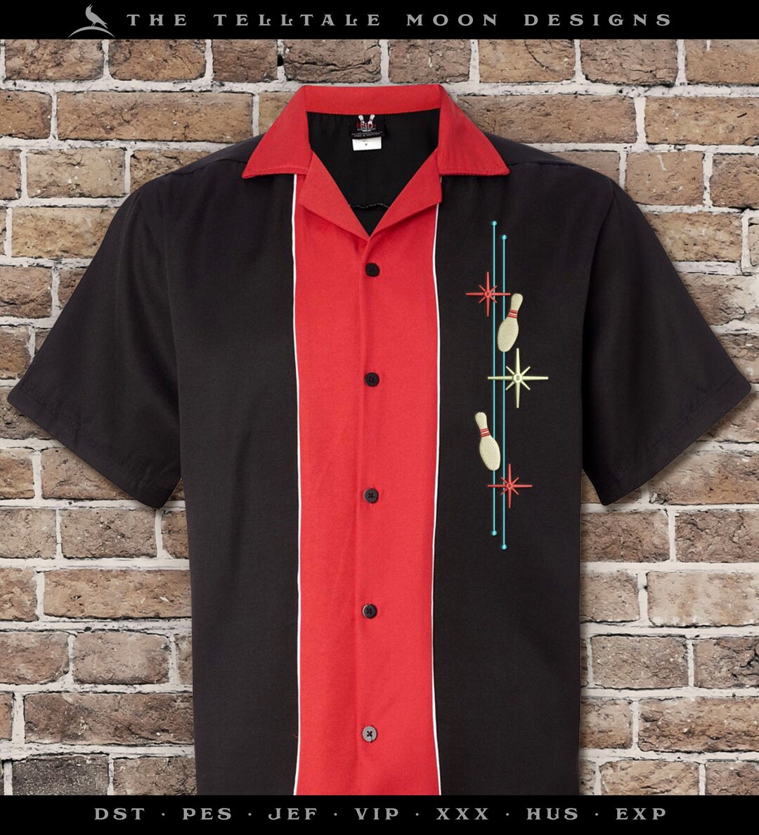 Embroidery: Mid Century Atomic Bowling Design - Four Sizes Between 7 ...