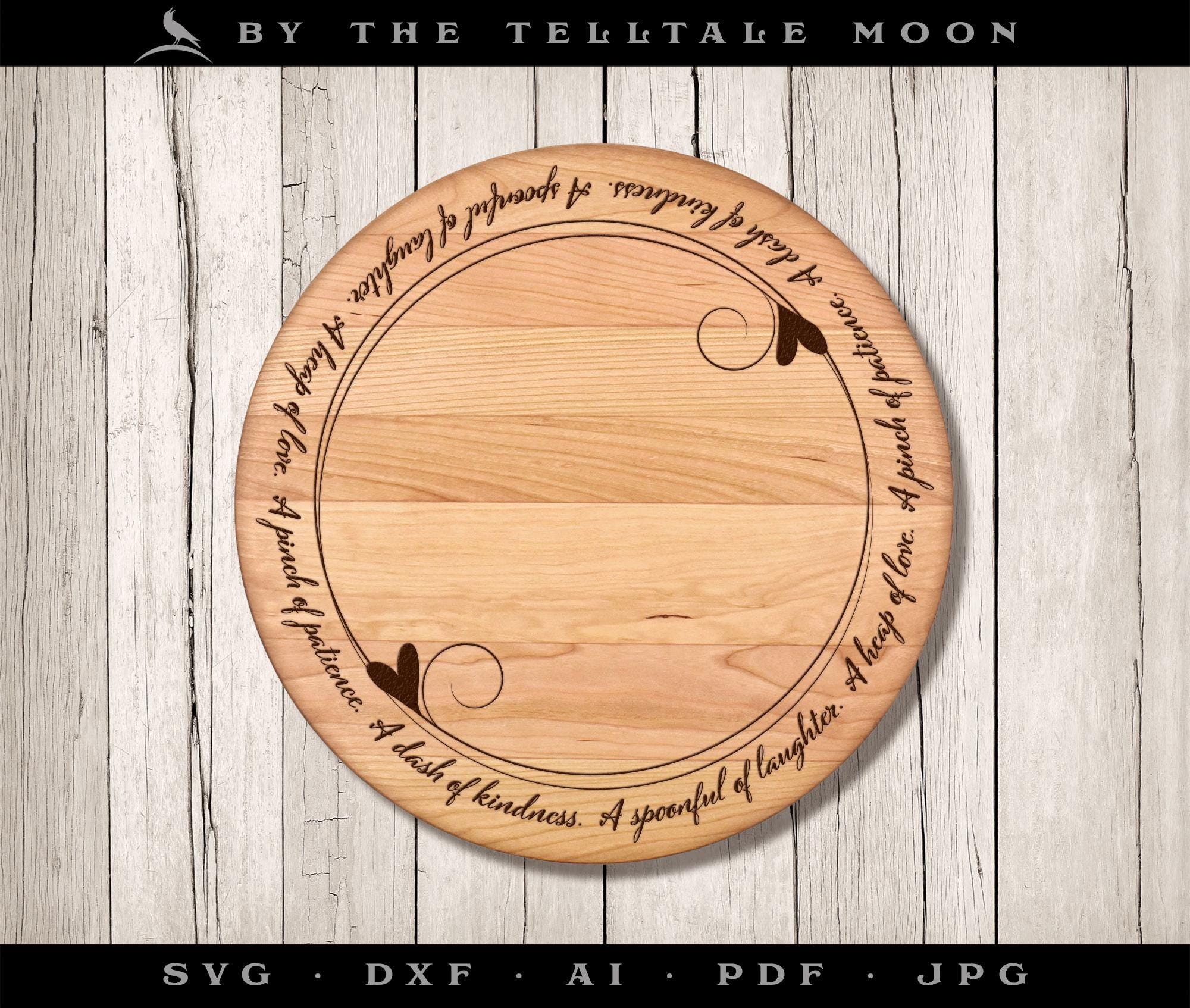 Cutting Board Script Designs: Seamless Laser Etch Files (digital File ...