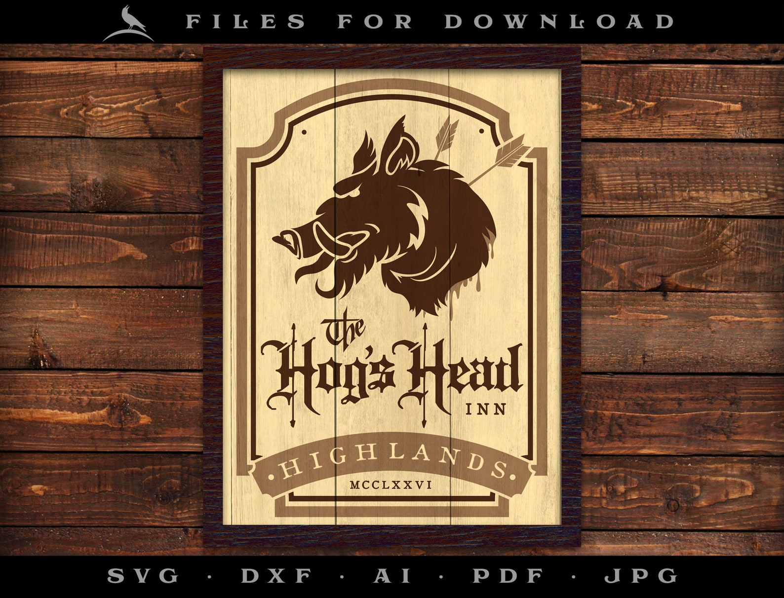 Wizard Pub Sign Art & Cut File Set: Hog's Head Inn (digital Download ...