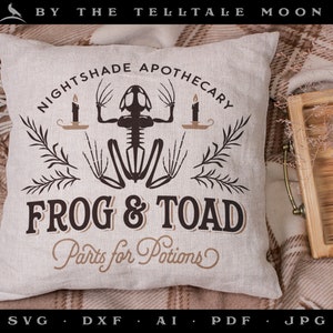 Apothecary Label SVG: Frog and Toad Potion Sign (digital File) - Etsy