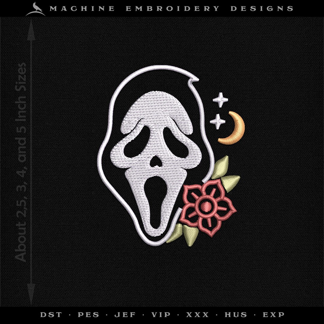 Embroidery: Ghostface Project Set! Tattoo-style Art for Pocket & Hat ...