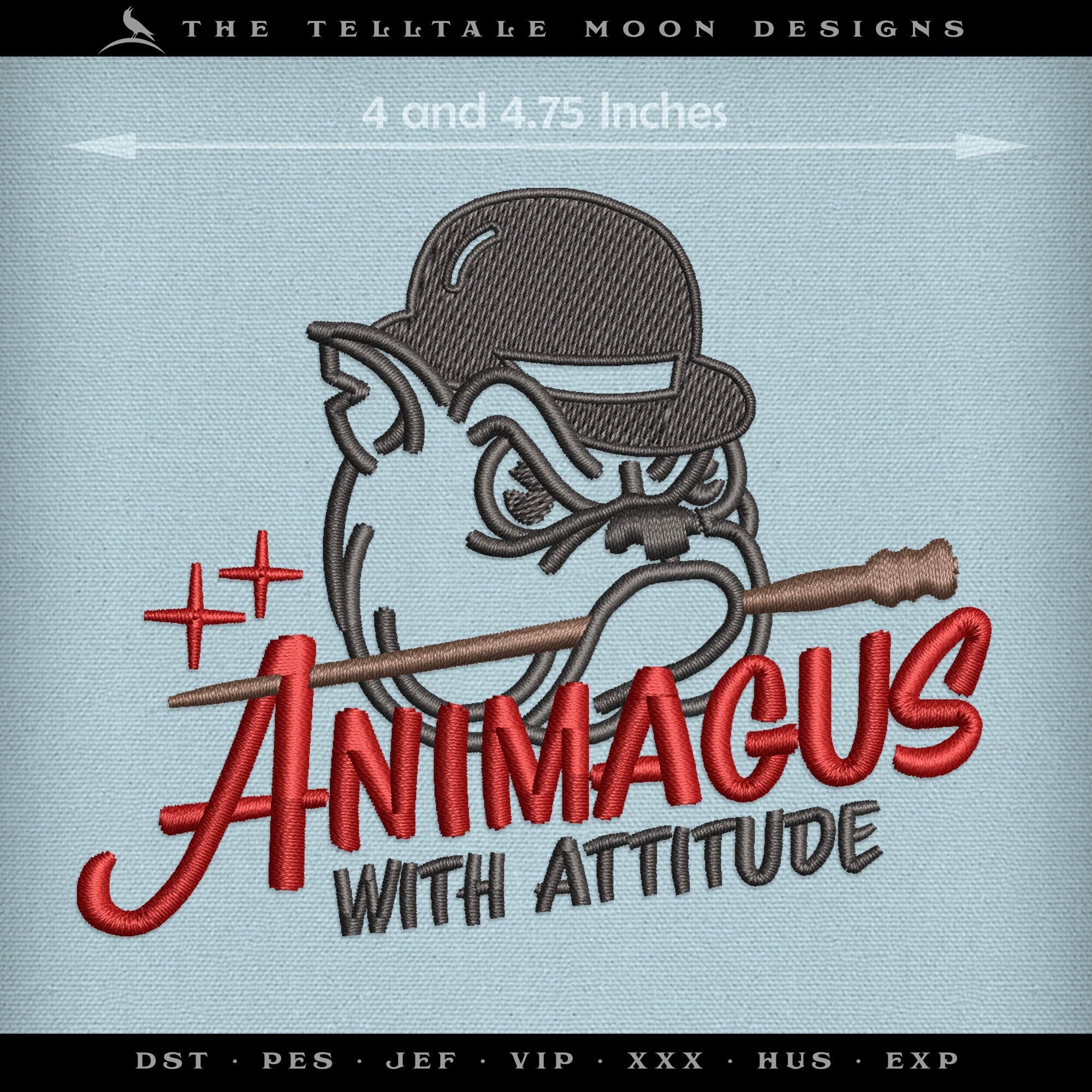 Embroidery: Wizard Dog Theme in Two Sizes 4 and 4.75 Inches - Etsy