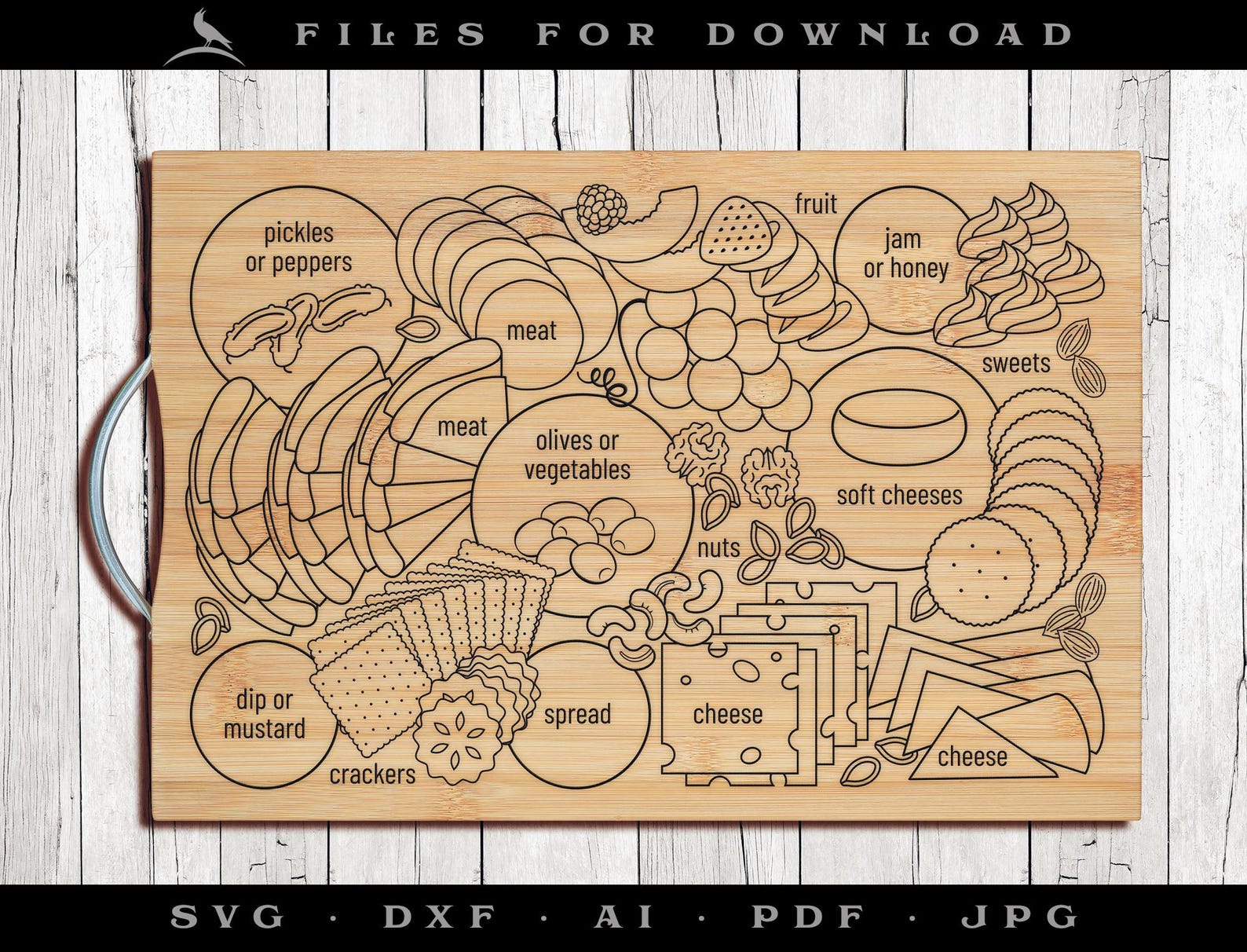 Art & Etch Files: Charcuterie Board and Tray Design - Clean Vector ...