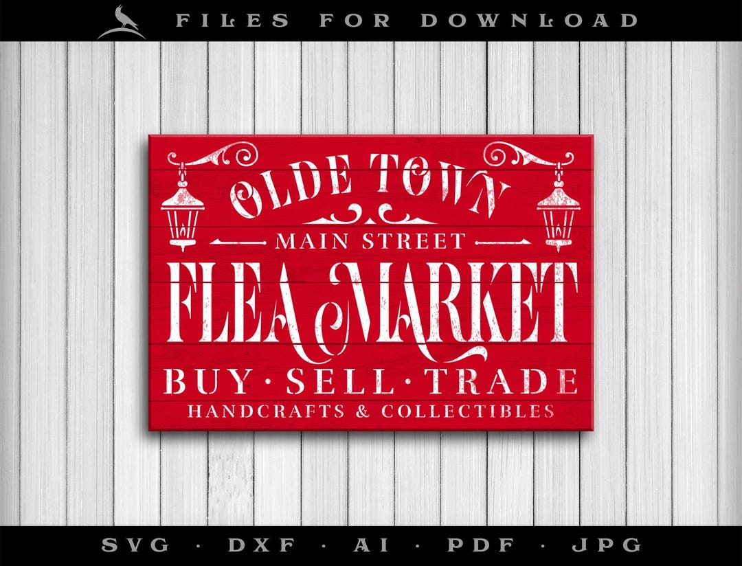 Flea Market Vintage Stencils: SVG Art & Cut Files (digital Download) - Etsy