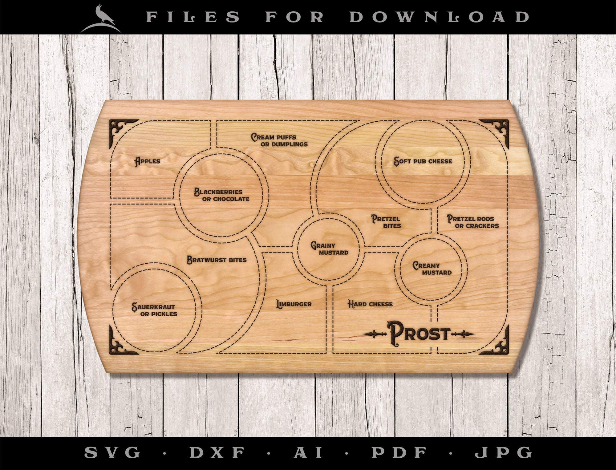 Art & Etch Files: Oktoberfest-themed Cutting Board - Clean Vector Lines ...