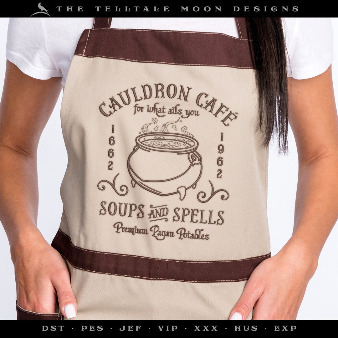 Cauldron Cafe Embroidery Design: Soups and Spells (digital Download) - Etsy