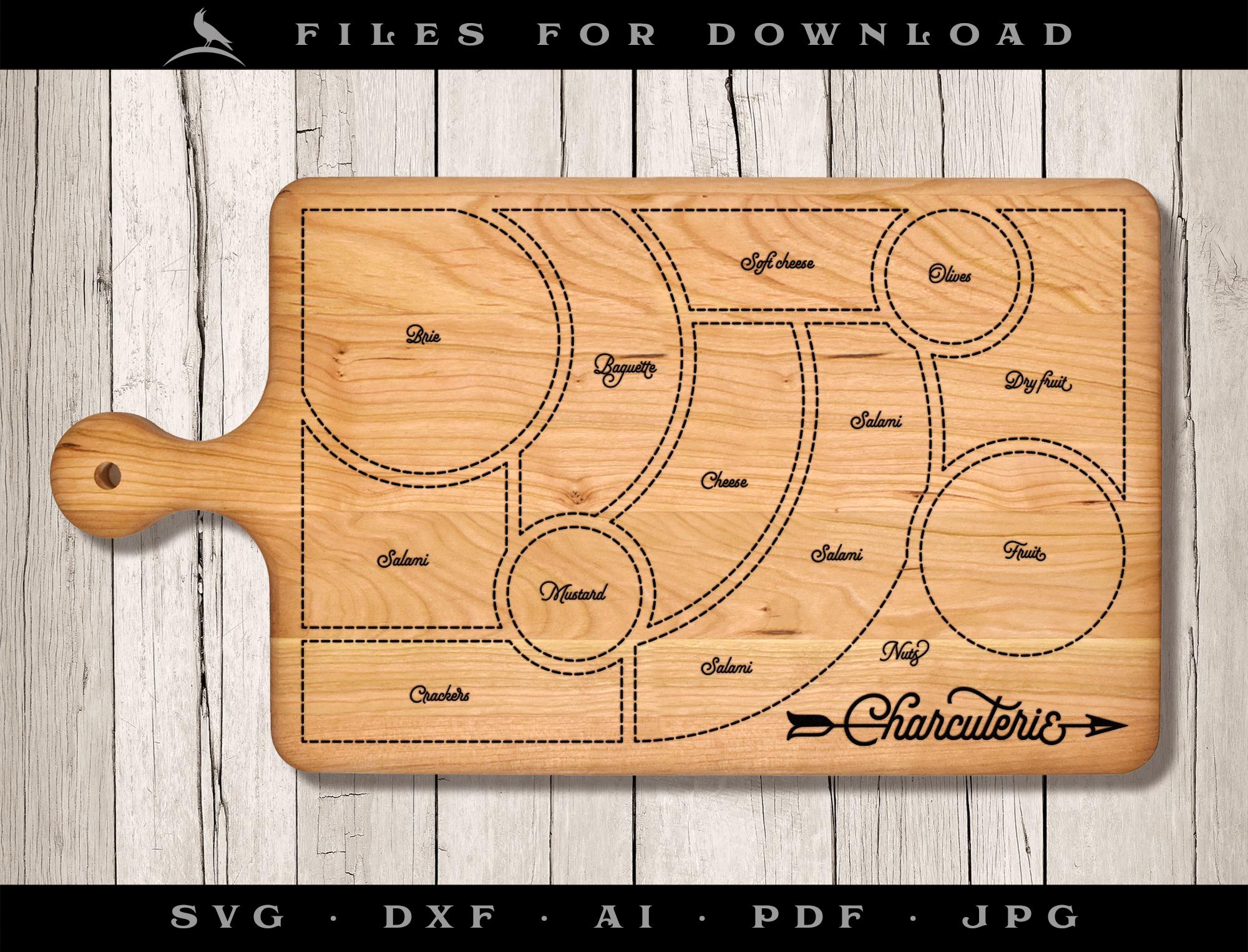 Charcuterie Board Guide: Laser Cut Vector Art Files (digital Download ...