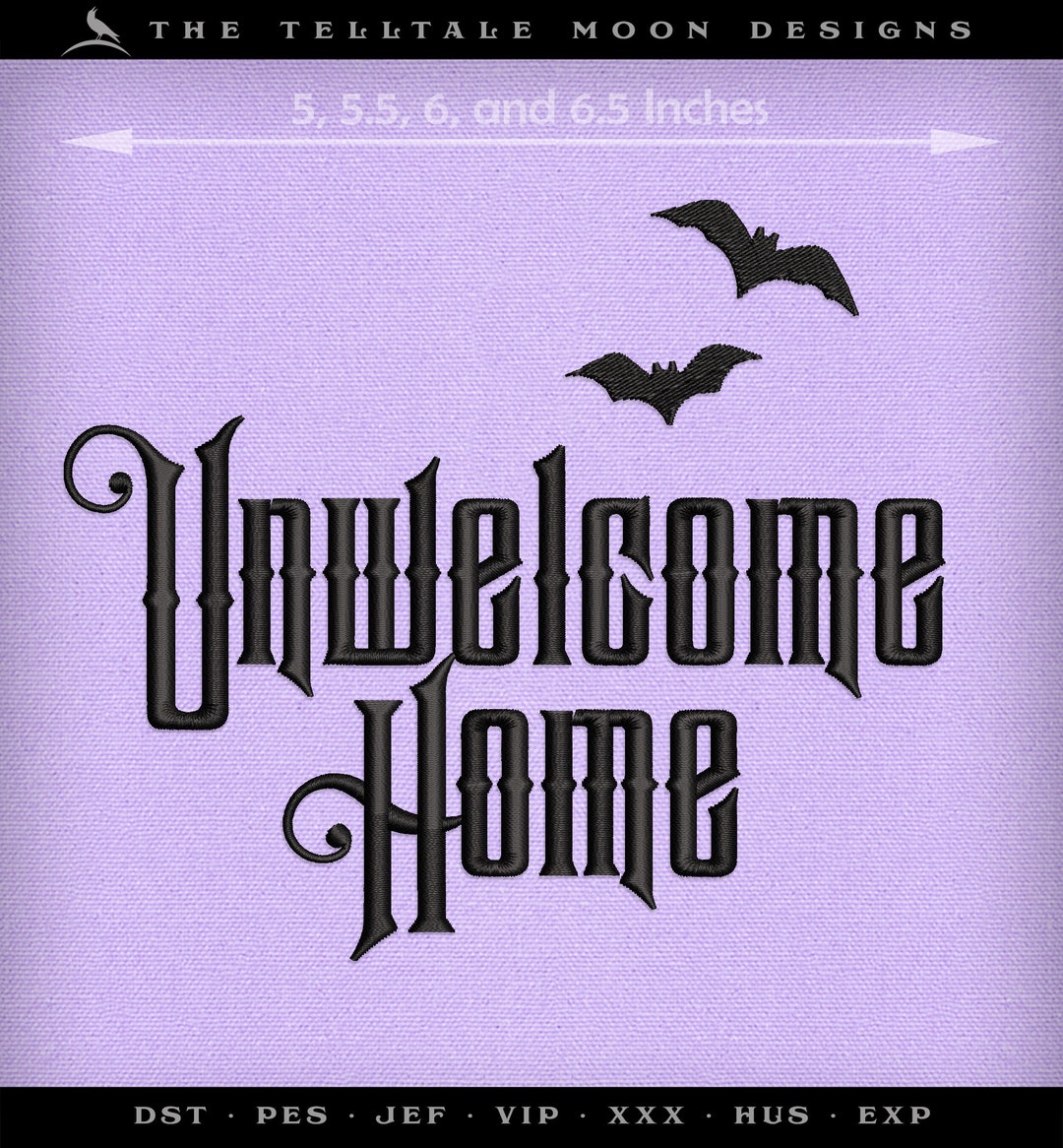Embroidery: Gothic "unwelcome Home" Inspired by Haunted Mansion - Four ...