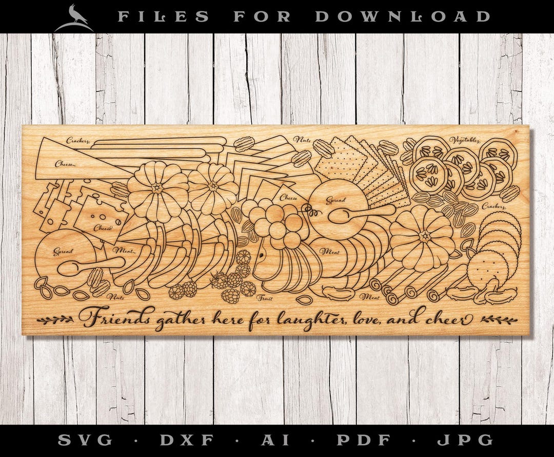 Art & Etch Files: "friends Gather Here" Long Board for Digital Download ...