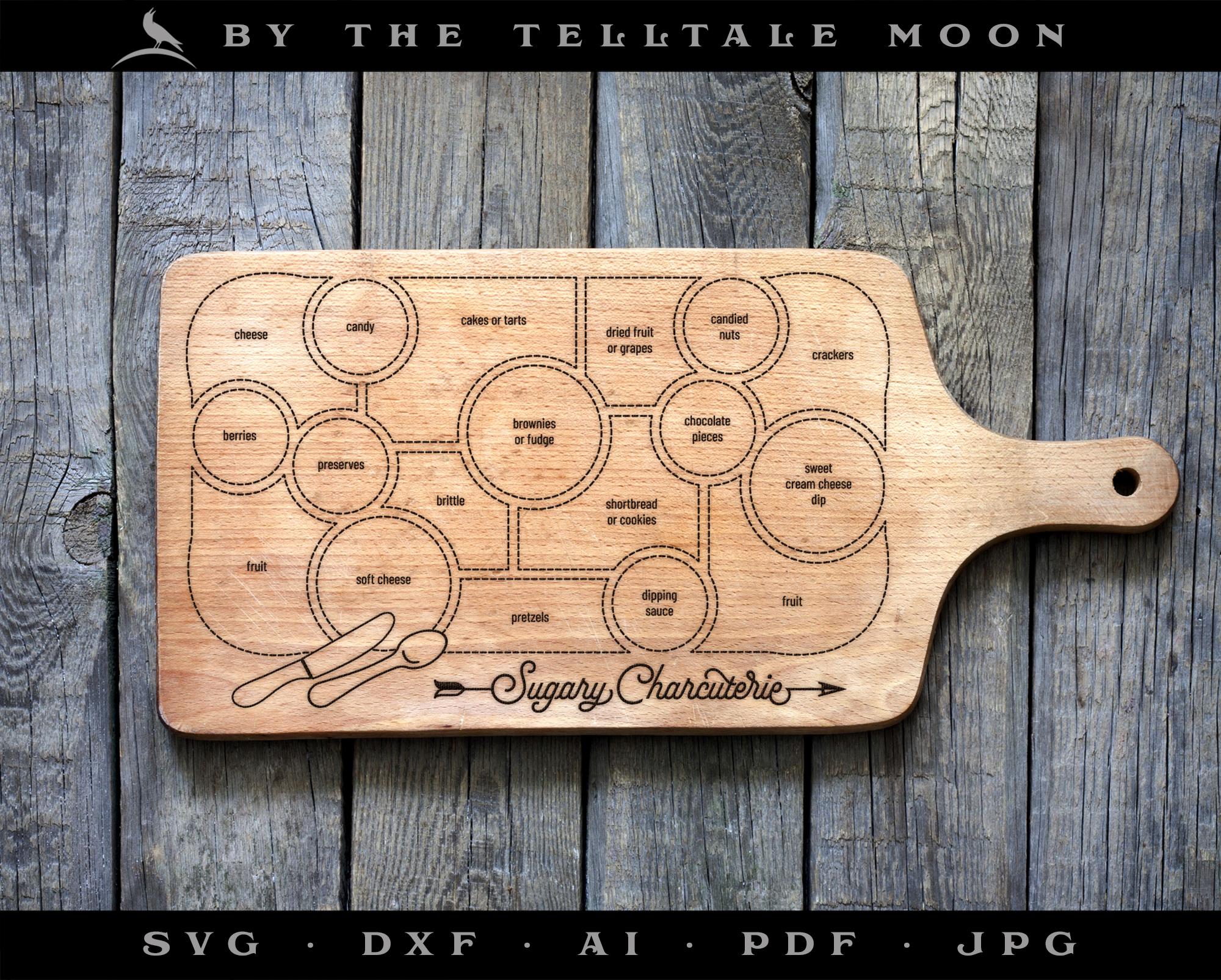 Charcuterie Board SVG: Sweet Dessert Tray Laser Cut Files (digital ...
