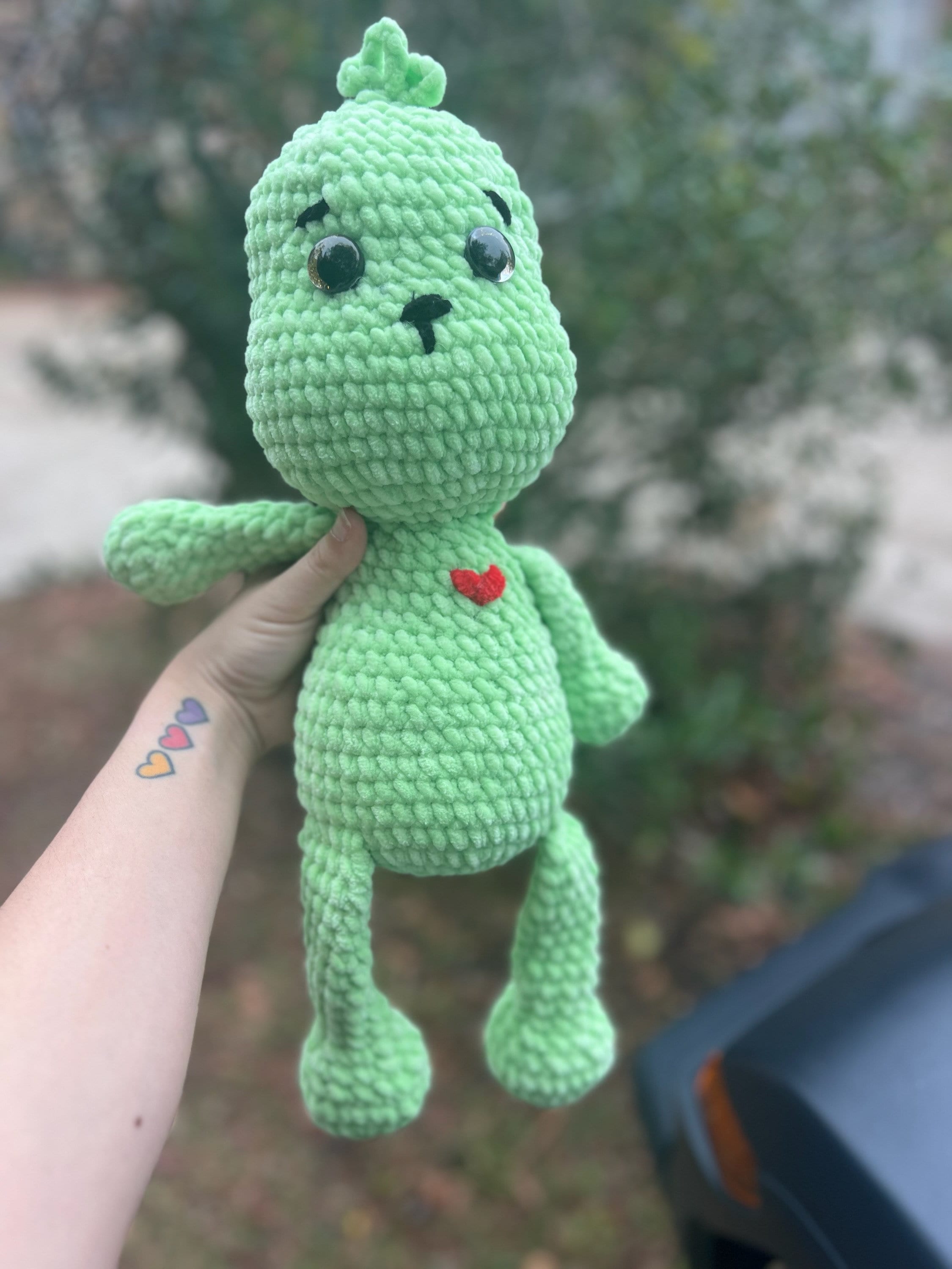 Crocheted Baby Grinch/ Green Stuffed Grinch/ Whoville/ Mean Baby ...