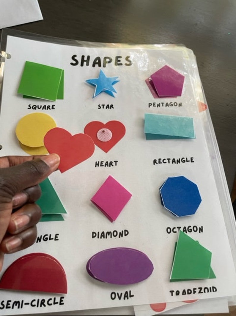 Shape Matching Game Busy Binder Learning Educational Activity ...