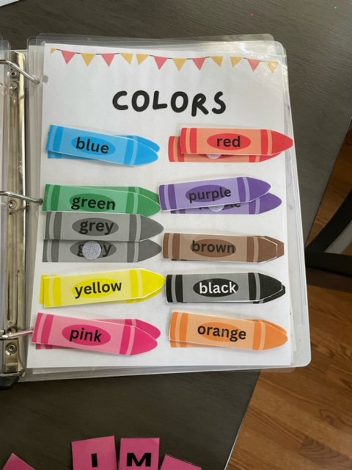 Colors Matching Game Busy Binder Learning Educational Activity ...
