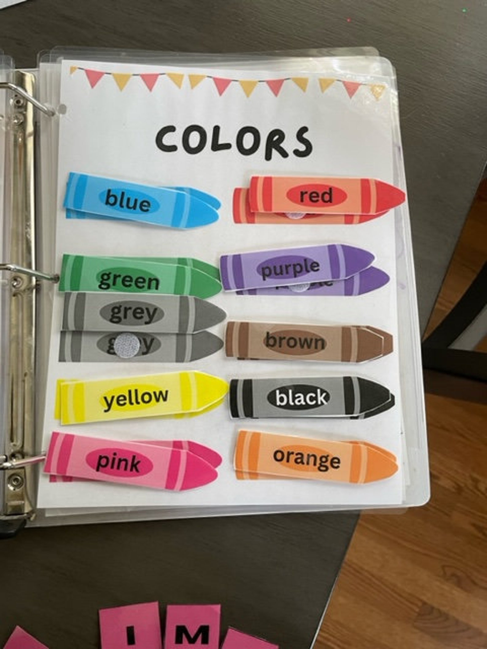 Colors Matching Game Busy Binder Learning Educational Activity ...