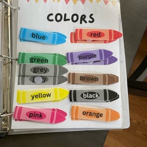 Colors Matching Game Busy Binder Learning Educational Activity ...