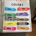 Colors Matching Game Busy Binder Learning Educational Activity ...