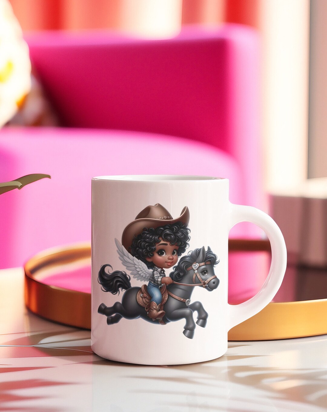 Western Cowboy Cupid on a Black Horse Valentine's Love Digital File - Etsy