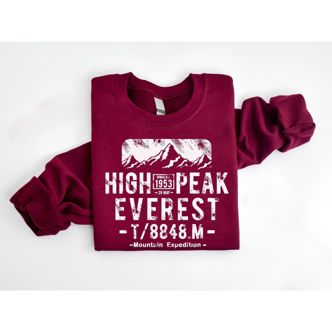 High Peak Everest Shirt : Mountain Adventure Graphic Tee - Etsy