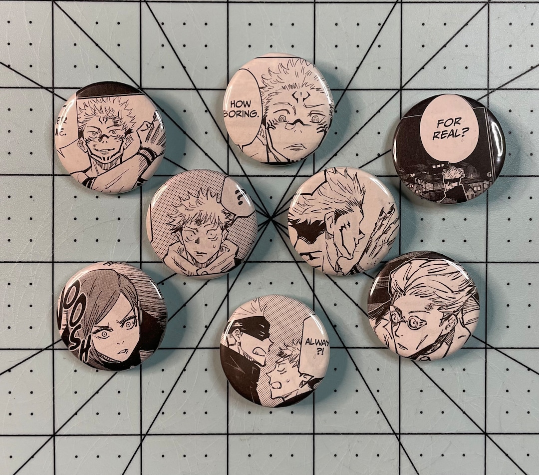 Jujutsu Kaisen Manga Anime Button Pin Batch 1 - Etsy