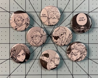 Jujutsu Kaisen Manga Anime Button Pin Batch 2 - Etsy