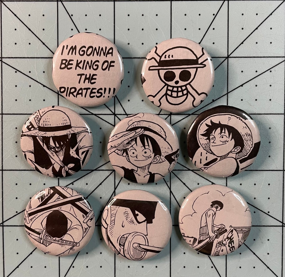 One Piece Manga Anime Button Pins - Etsy