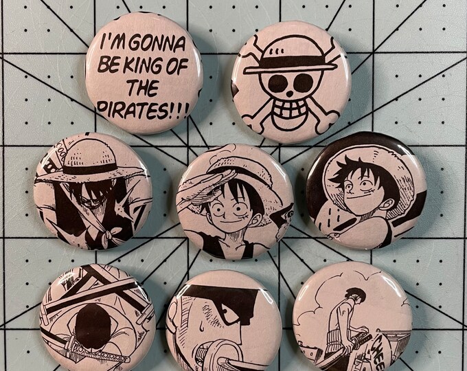 One Piece Manga Anime Button Pins - Etsy